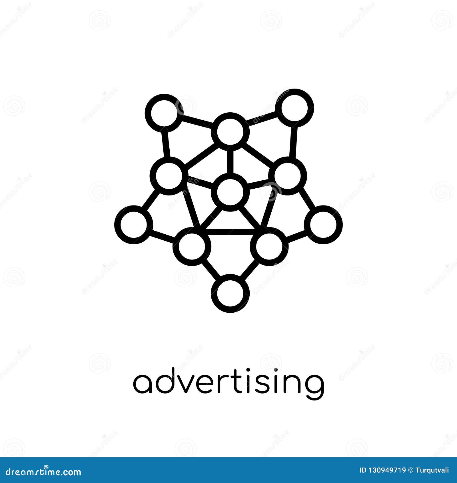 Advertising Networks Icon. Trendy Modern Flat Linear Vector Advertising ...