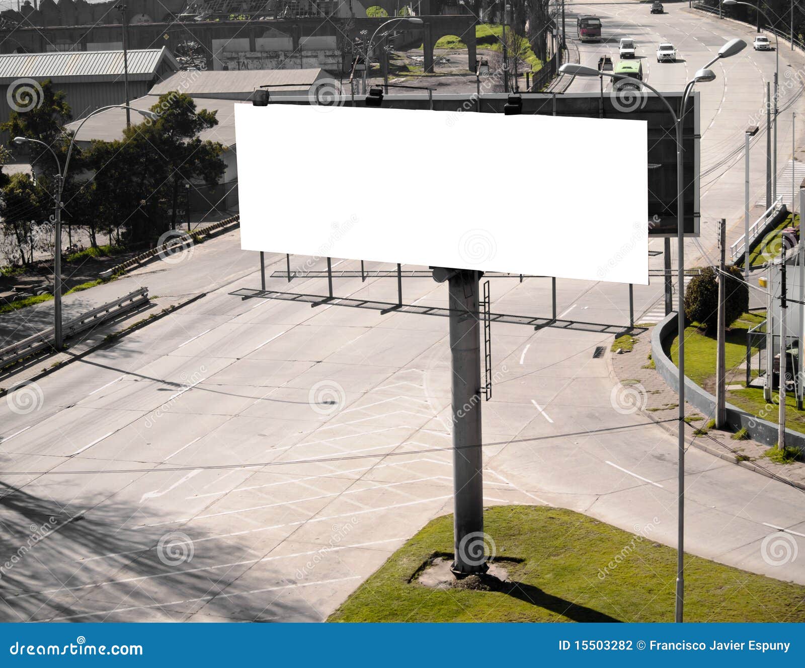 Advertising Poster in White on the Street Stock Photo - Image of ...