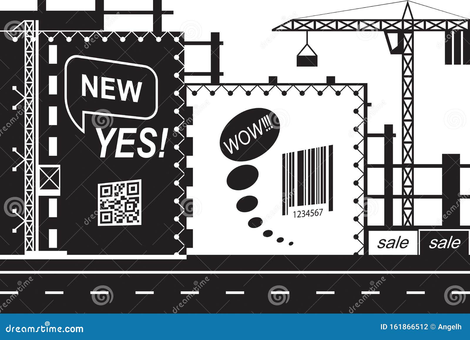 Boy With Advertising Posters Vector Illustration | CartoonDealer.com ...