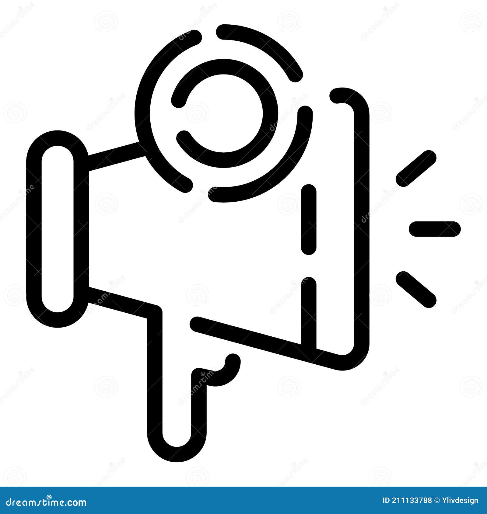 Advertising Service Icon, Outline Style Stock Vector - Illustration of ...