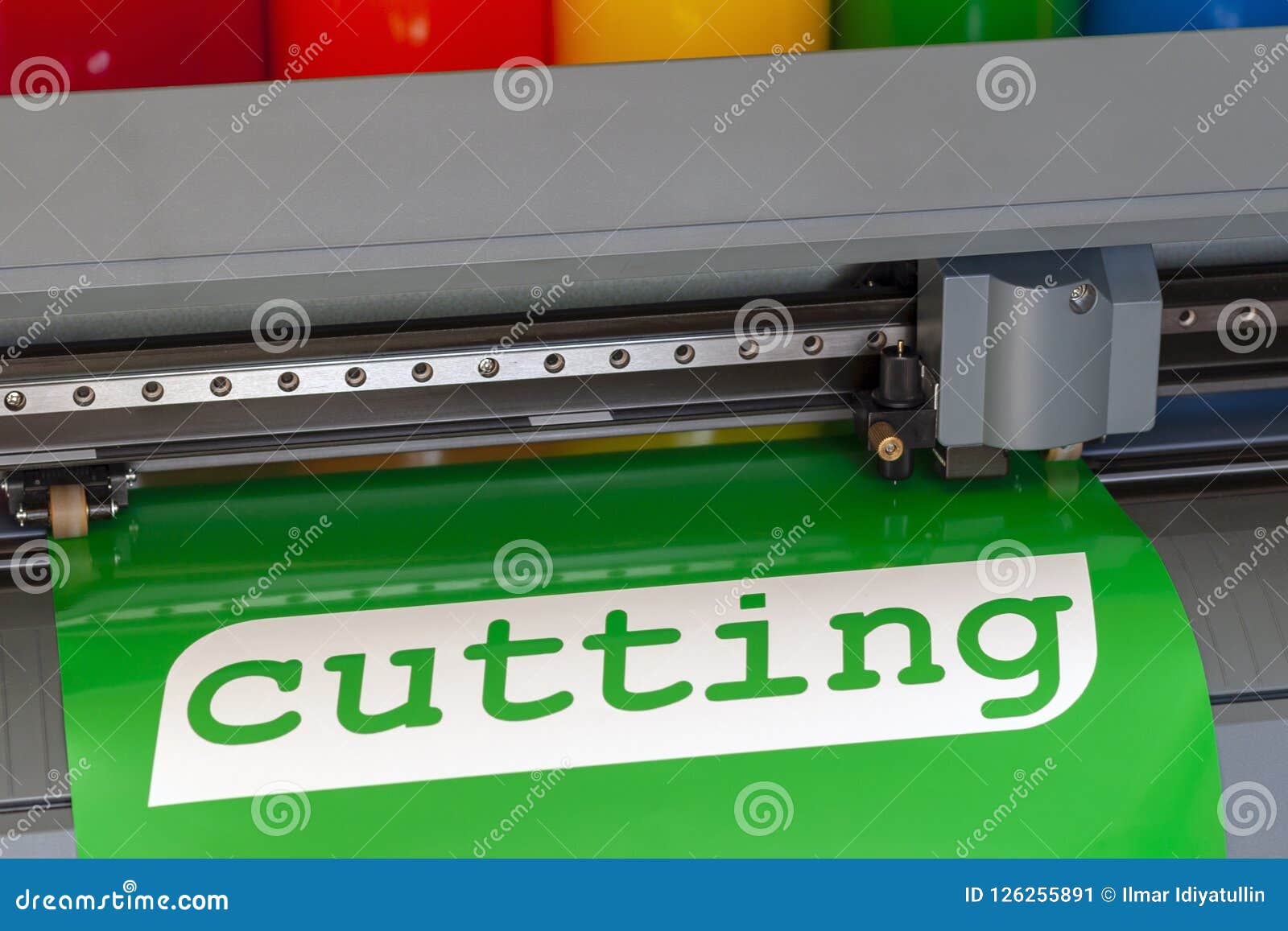 Advertising Services for Plotter Cutting Vinyl Film Stock Image - Image ...