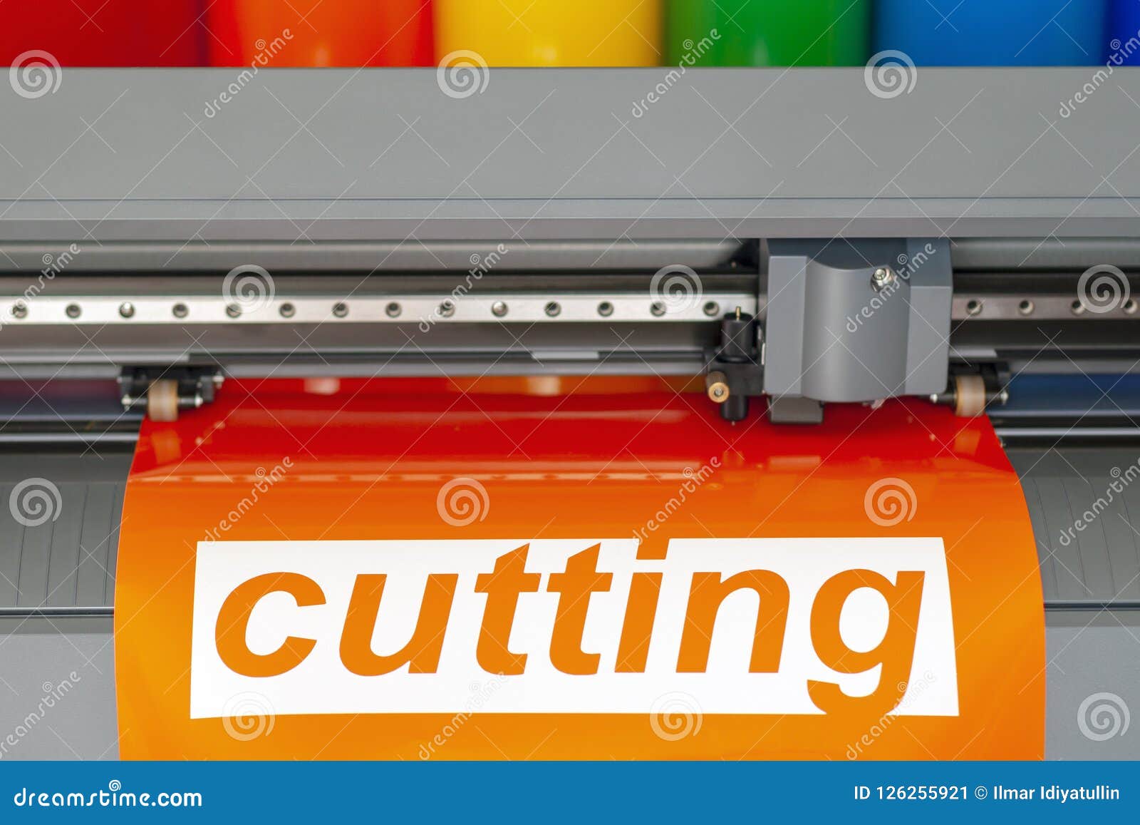 Advertising Services for Plotter Cutting Vinyl Film Stock Image - Image ...