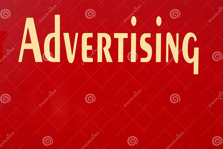 Advertising Sign stock photo. Image of advertise, copyspace - 4247492