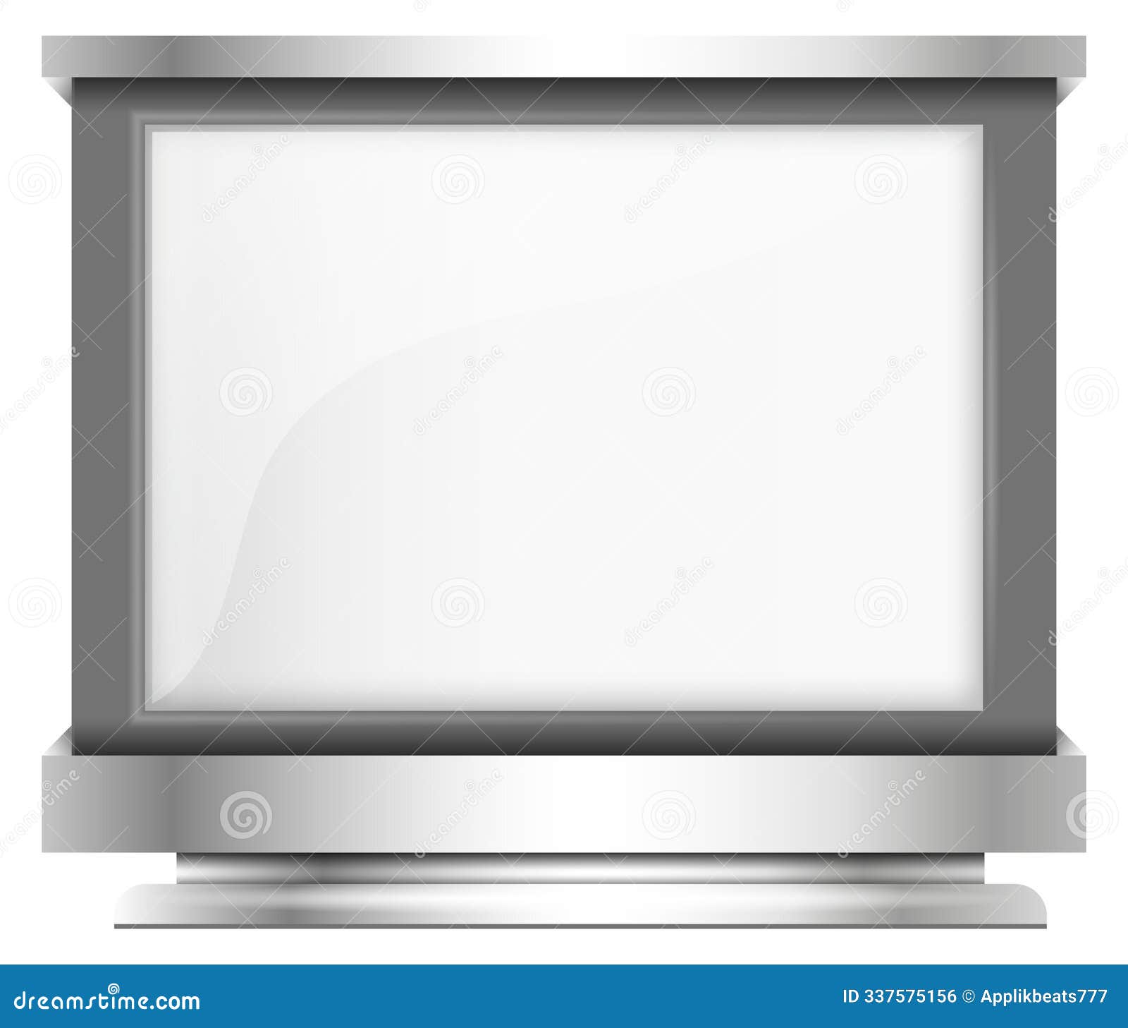 Advertising Stand Box with Blank Screen. Realistic Display Stock ...