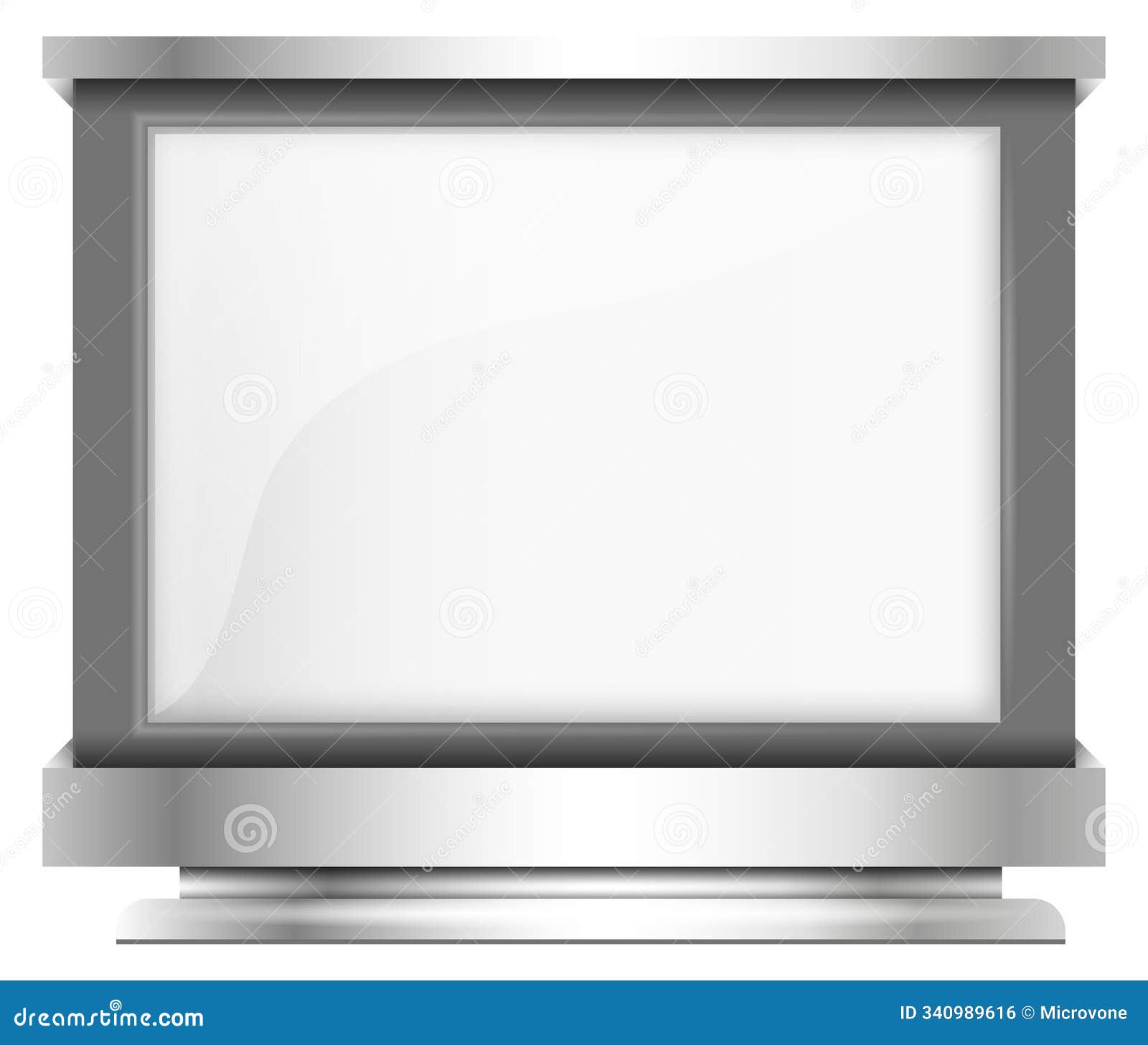 Advertising Stand Box with Blank Screen. Realistic Display Stock ...