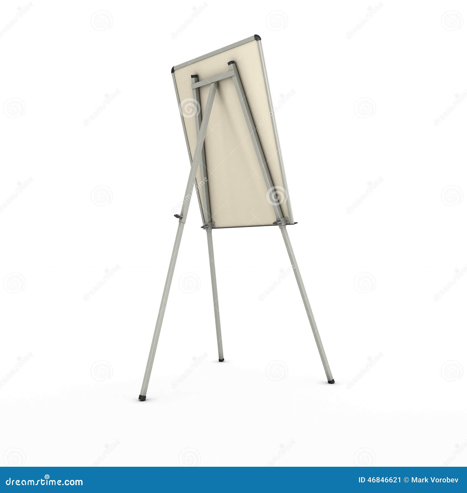Advertising Stand or Easel Back View Isolated on White Background Stock ...