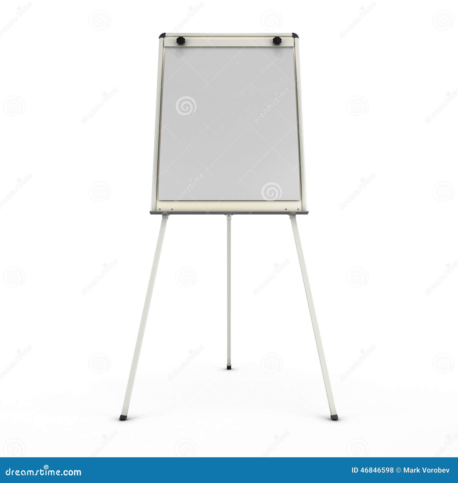 Advertising Stand or Easel Front View Isolated on White Background ...