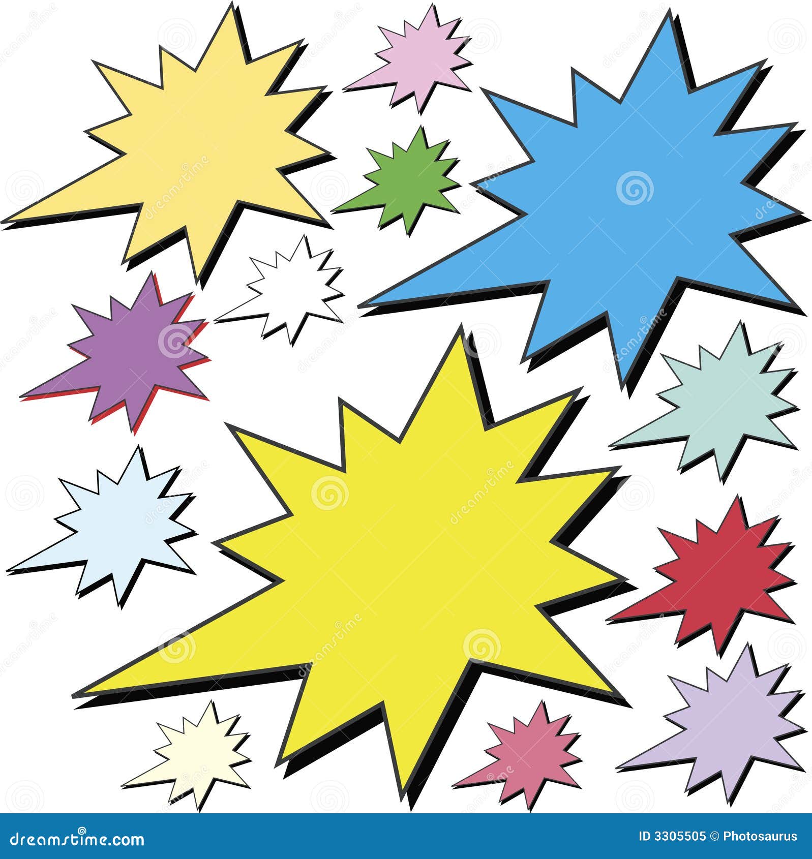 Advertising stars stock vector. Illustration of golden - 3305505