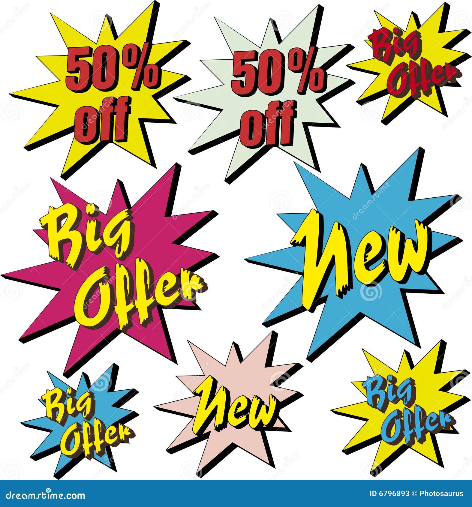 Advertising stars stock vector. Illustration of selling - 6796893