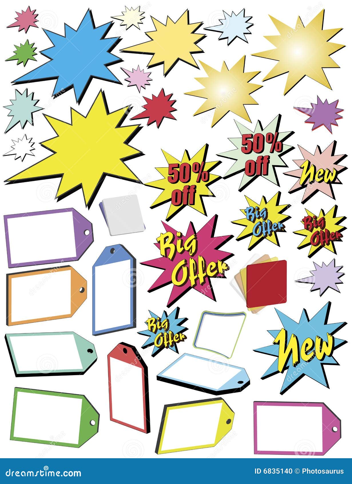 Advertising Stars and Banners Stock Vector - Illustration of flyer ...