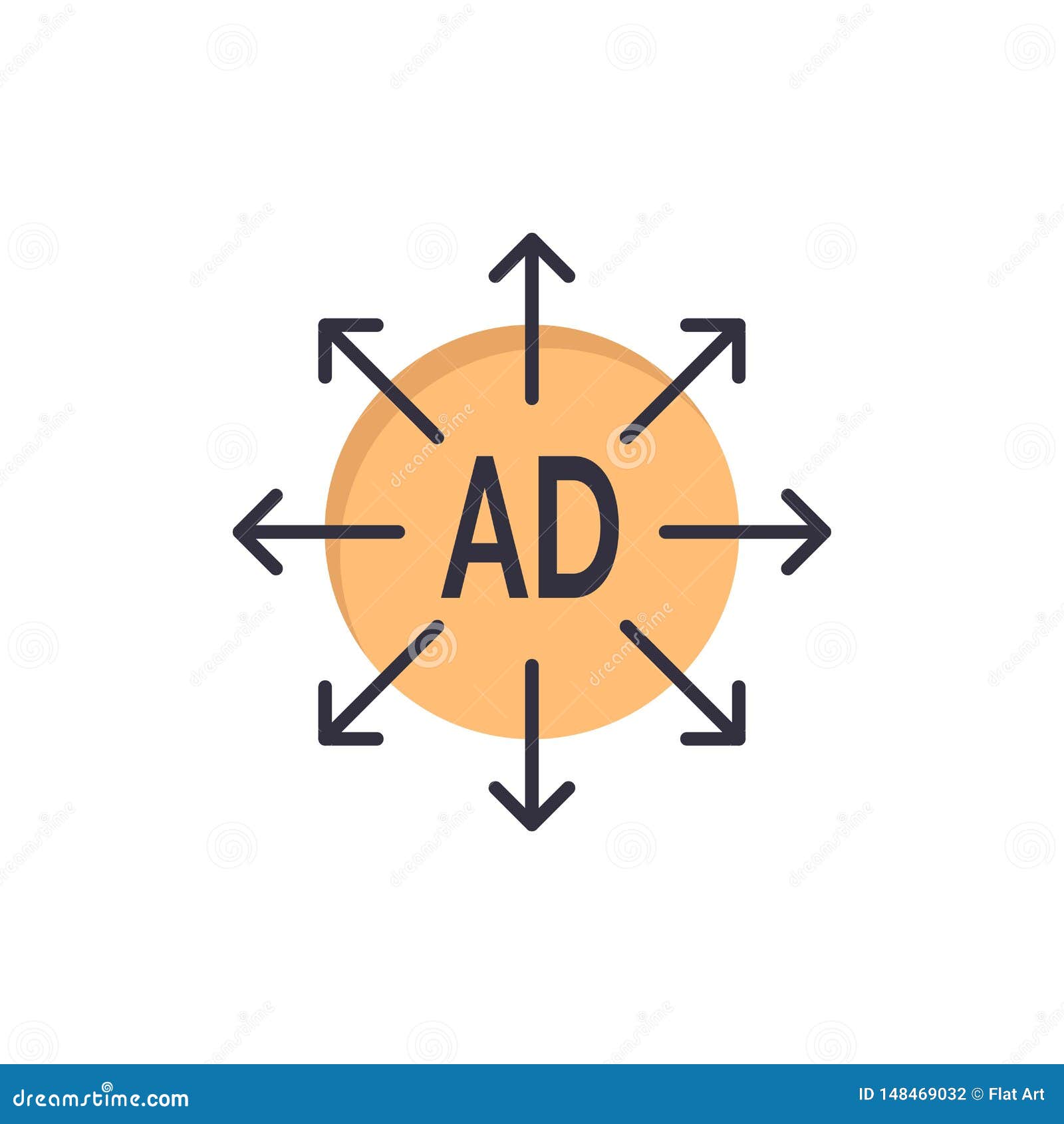 Advertising, Submission, Advertising Submission, Ad Flat Color Icon ...