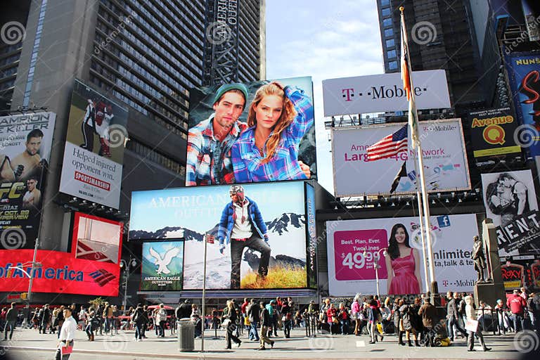 Advertising in Times Square.NYC Editorial Stock Photo - Image of ...