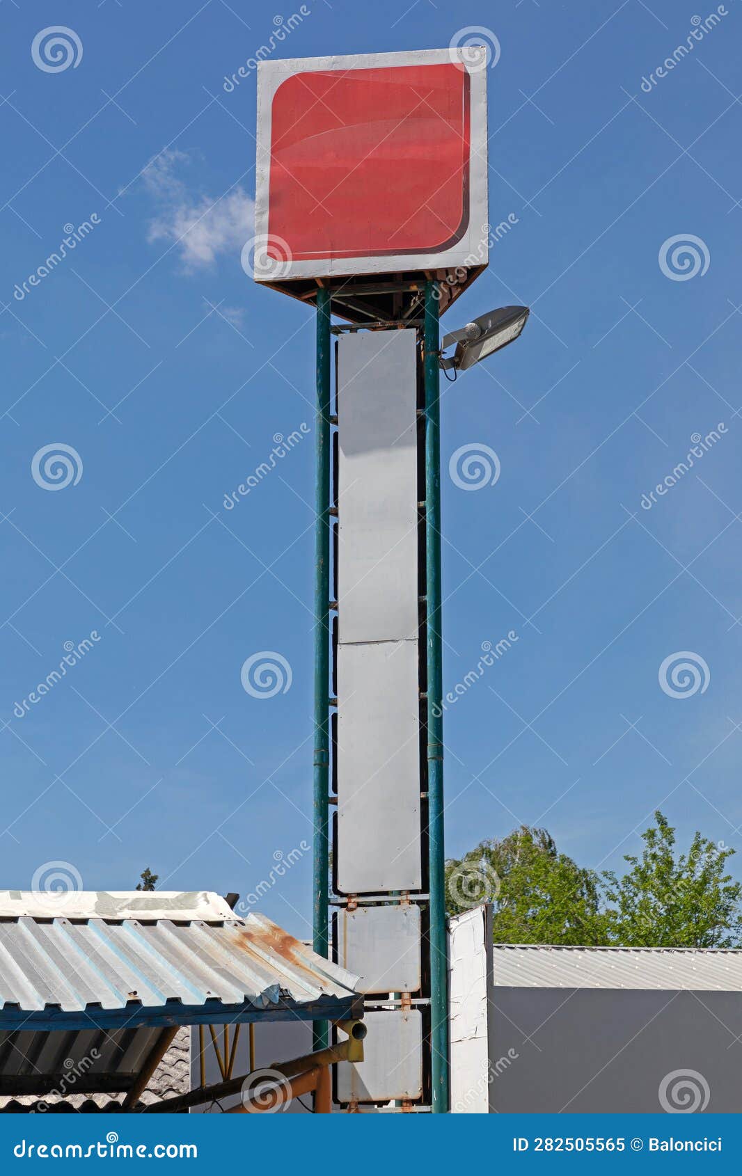 Advertising Tower Structure Stock Image - Image of sign, tower: 282505565
