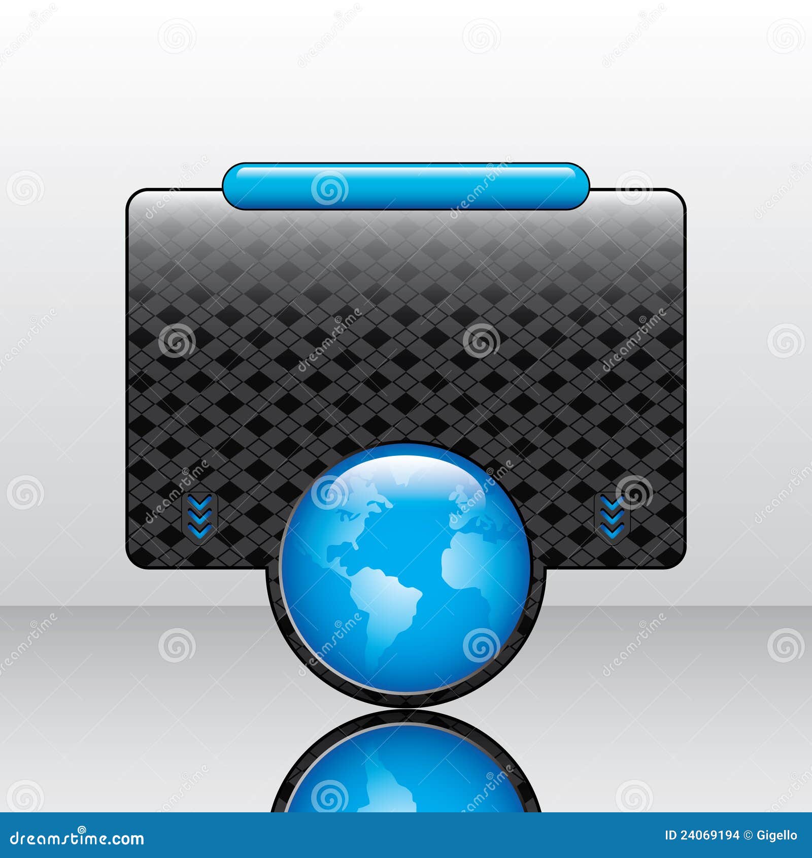 Advertising web box stock vector. Illustration of panel - 24069194