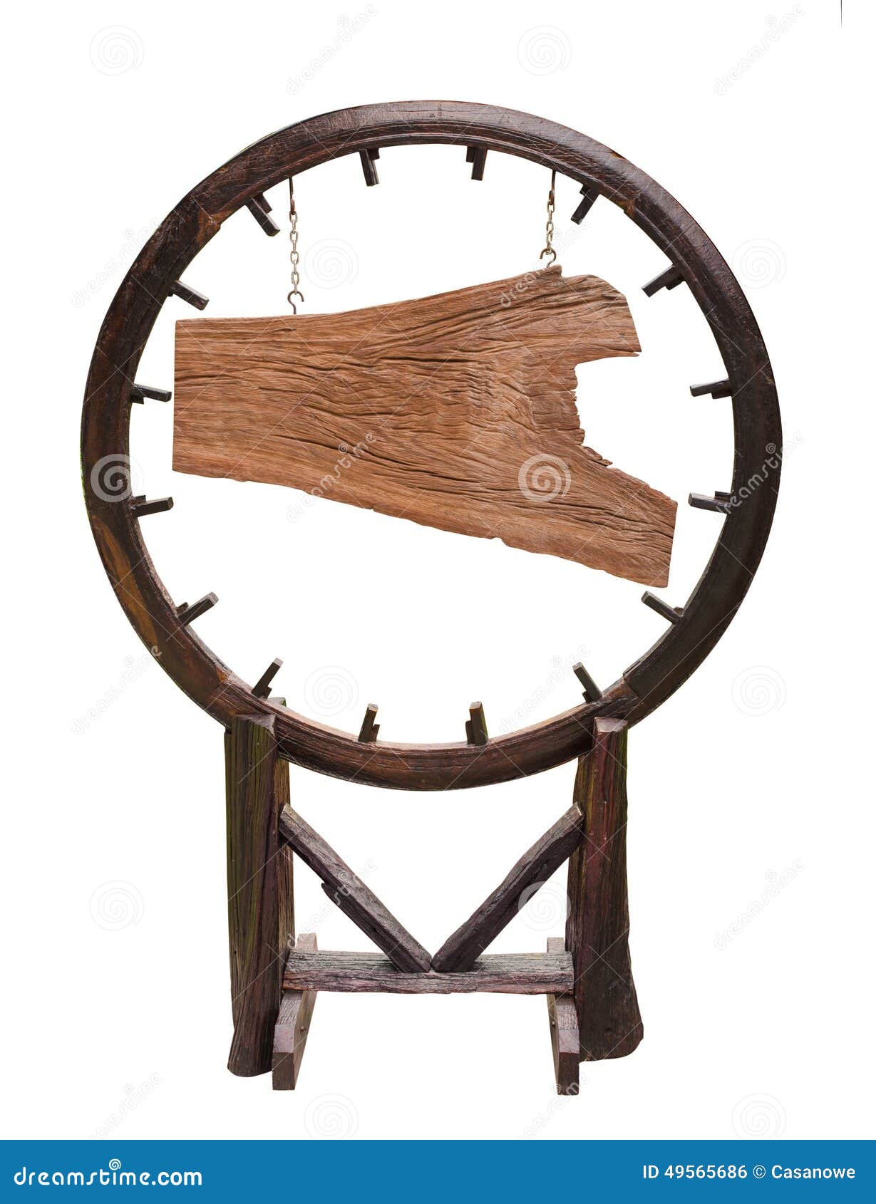 Advertising Wood Board Hanging on the Chains Stock Photo - Image of ...