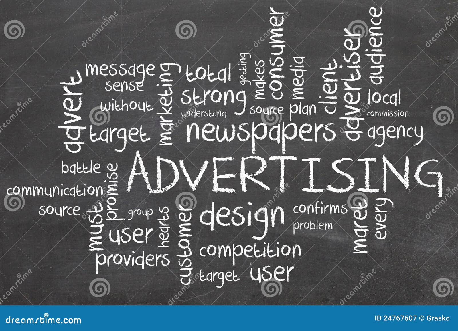 Advertising word cloud stock illustration. Illustration of internet ...