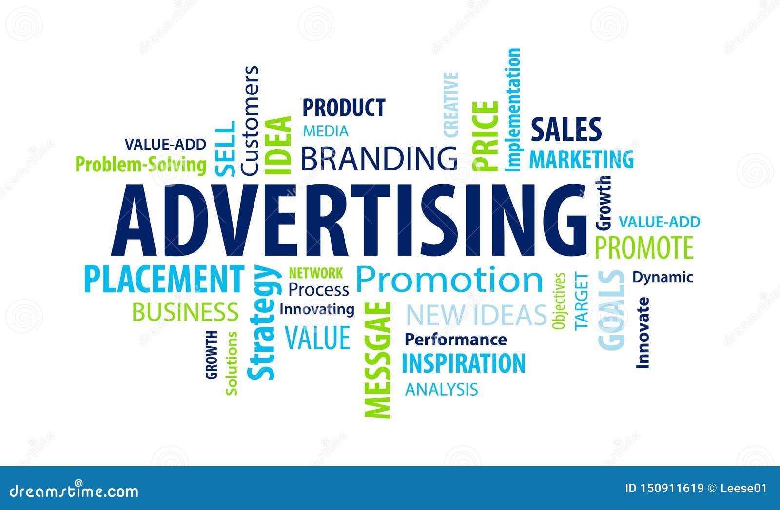 Advertising Word Cloud stock vector. Illustration of cloud - 150911619