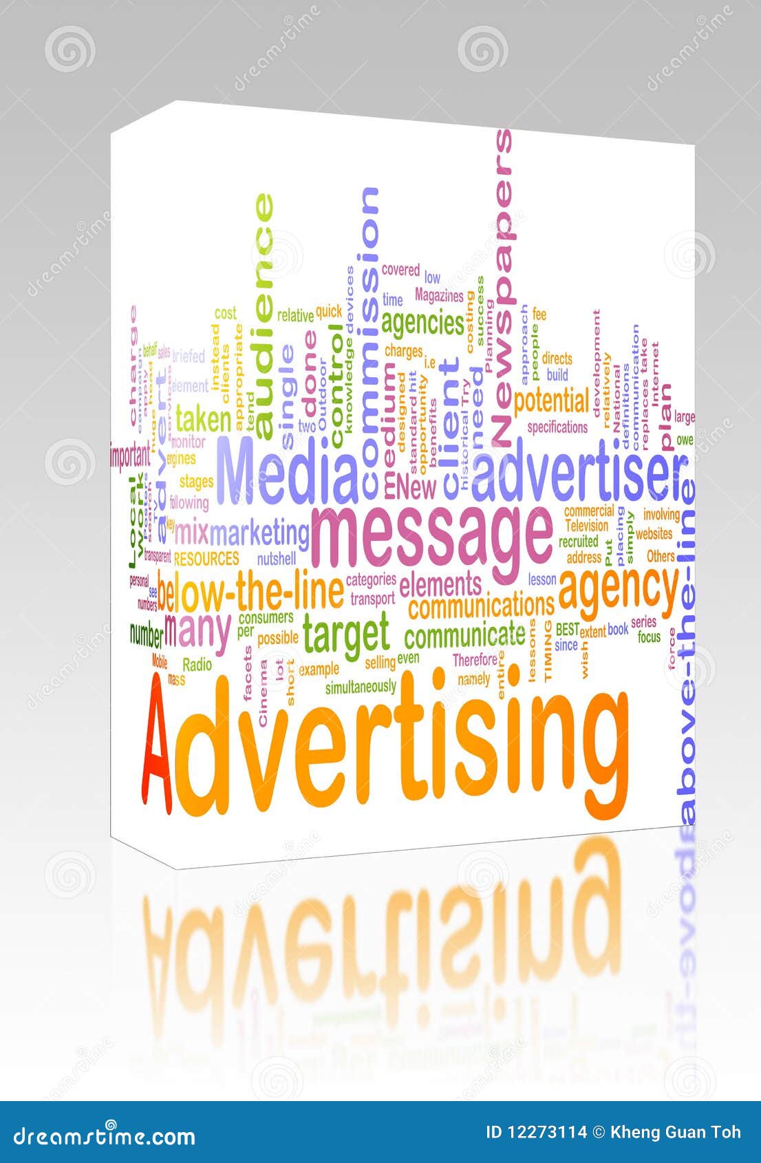 Advertising Word Cloud Box Package Stock Illustration - Illustration of ...