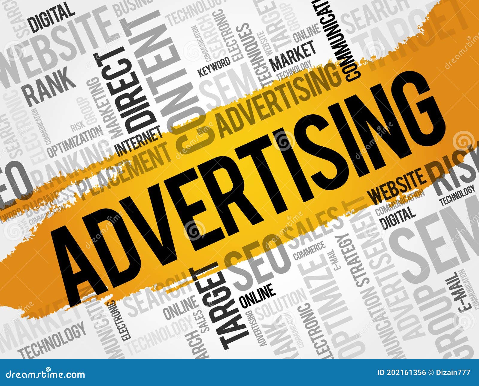 ADVERTISING word cloud stock illustration. Illustration of business ...