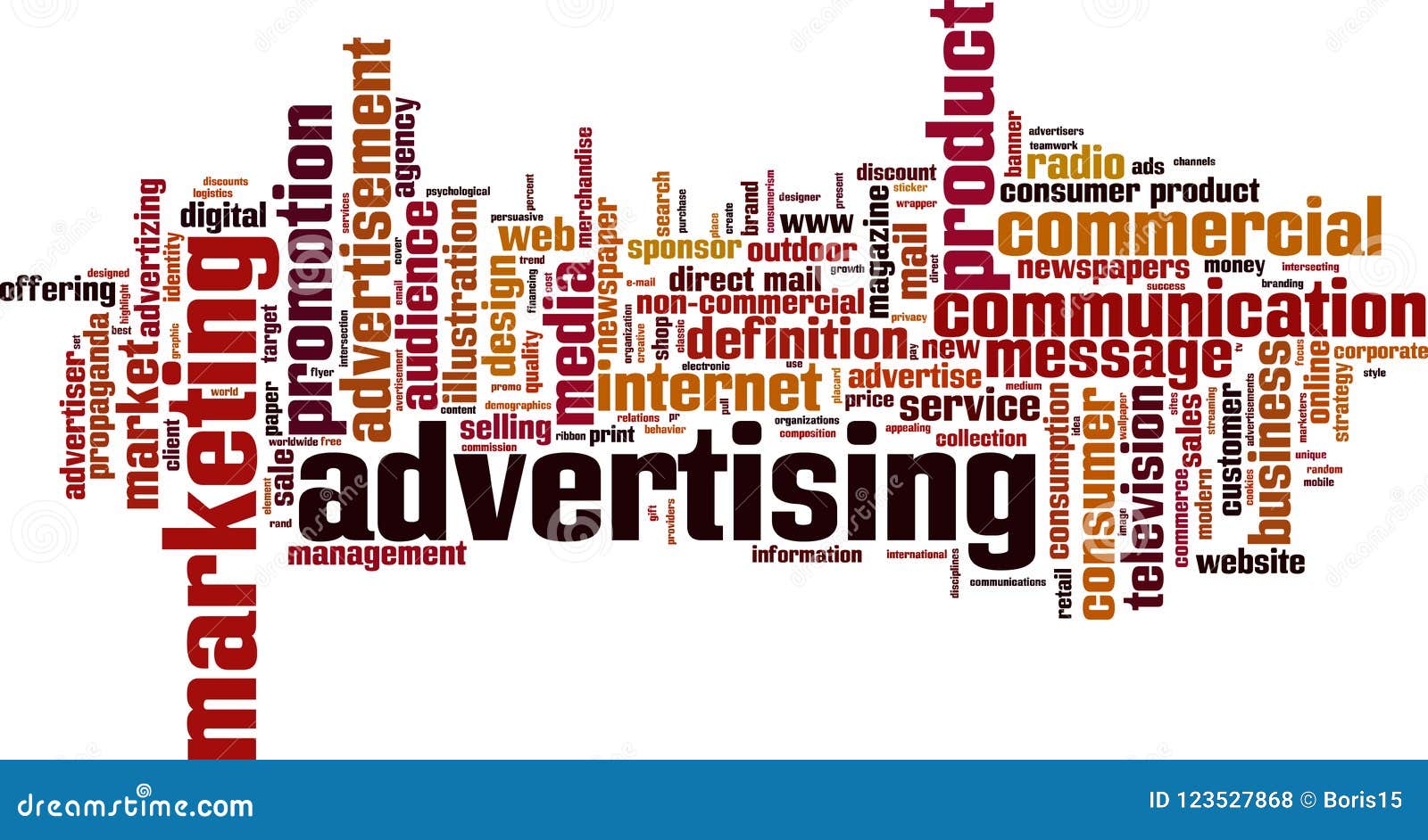 Advertising word cloud stock illustration. Illustration of outdoor ...
