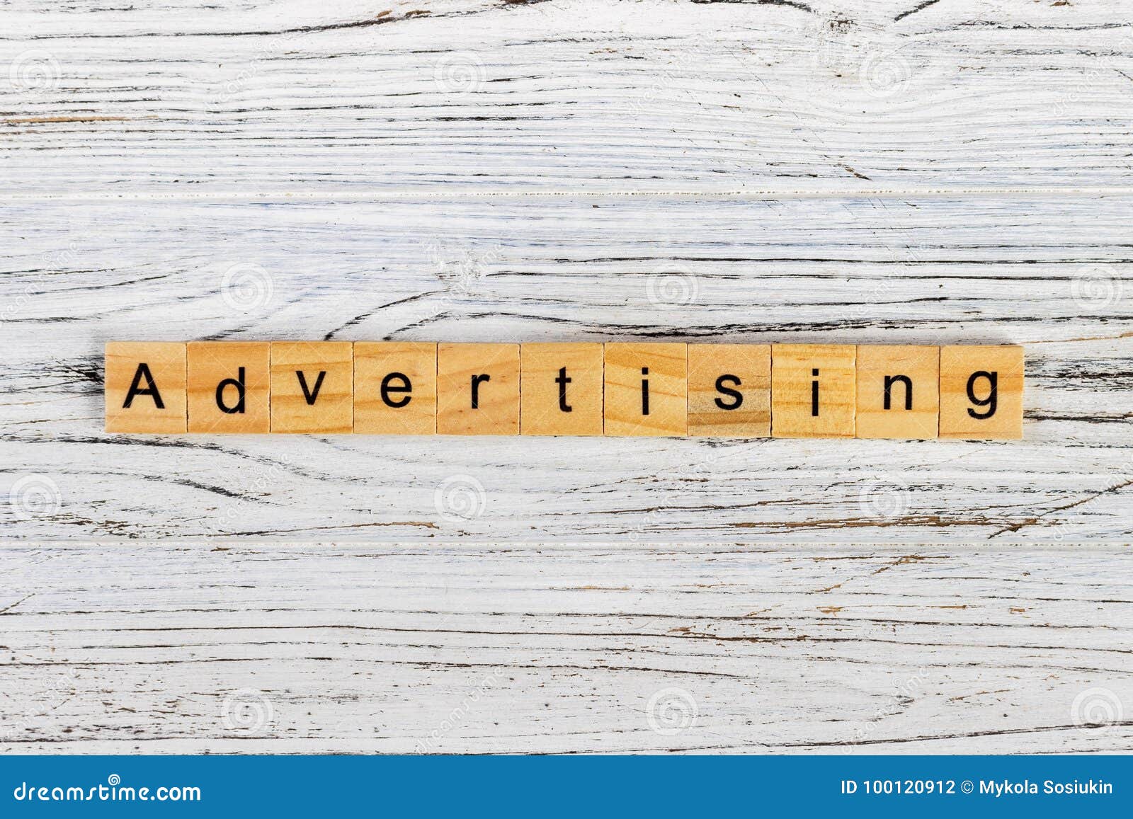 ADVERTISING Word Made with Wooden Blocks Concept Stock Photo - Image of ...