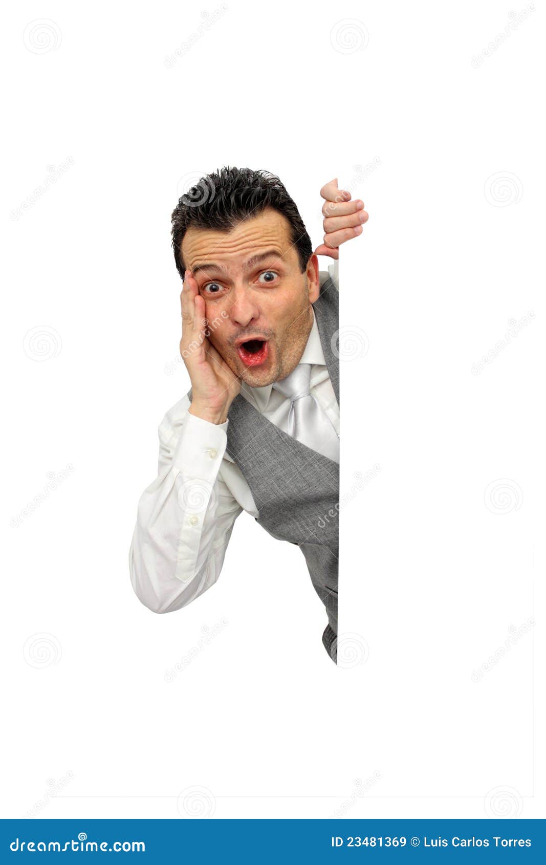 Advertising wow man stock image. Image of space, business - 23481369