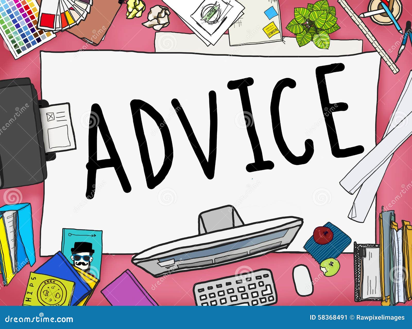 Advice Advisor Consultant Support Assistance Concept Stock Illustration ...
