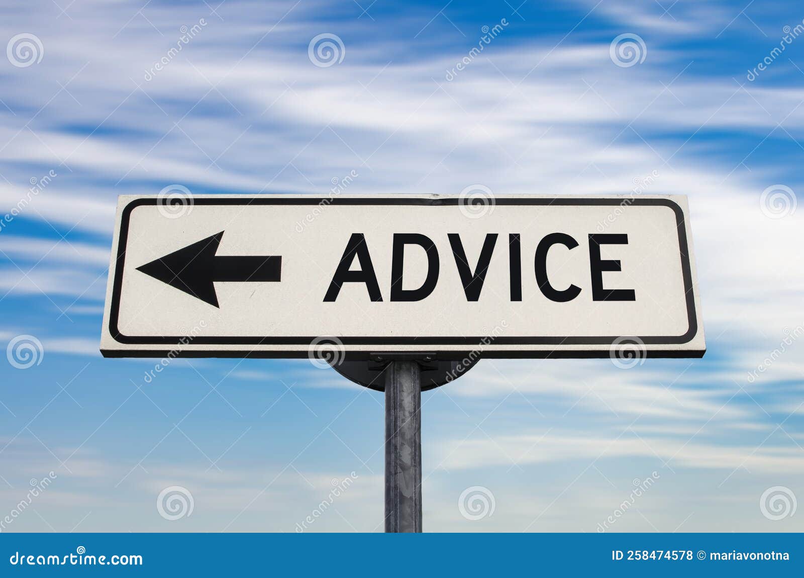 Advice Arrow Sign on Blue Sky Background. Stock Photo - Image of ... Advice Arrow Sign on Blue Sky Background. Stock Photo - Image of ...
