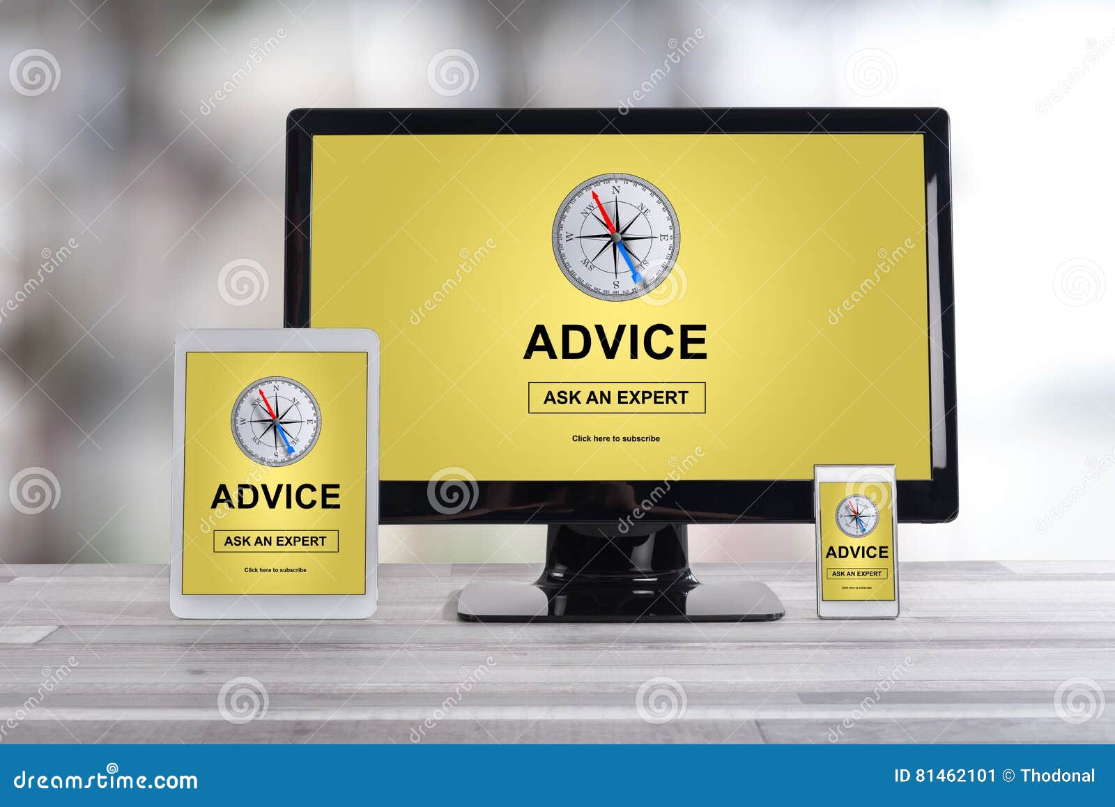 Advice Concept on Different Devices Stock Image - Image of technology ...