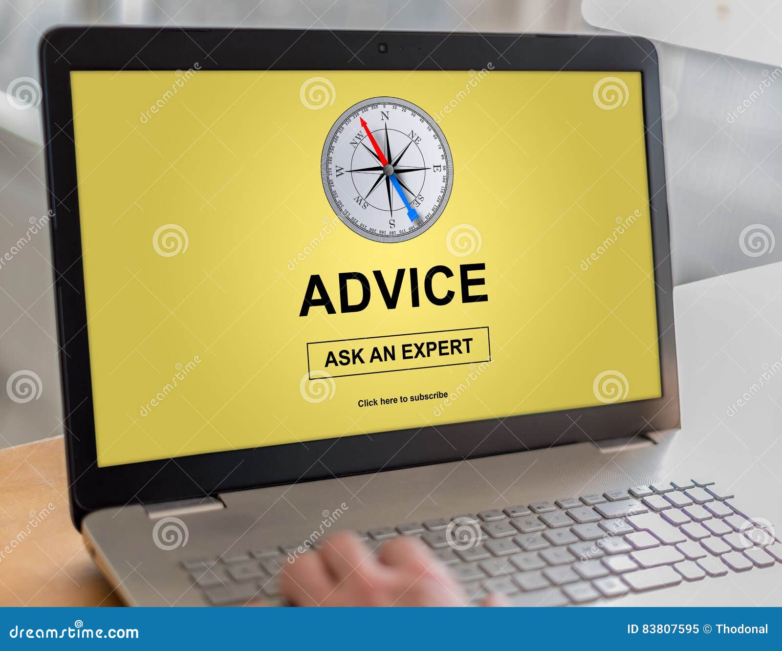 Advice concept on a laptop stock image. Image of consulting - 83807595