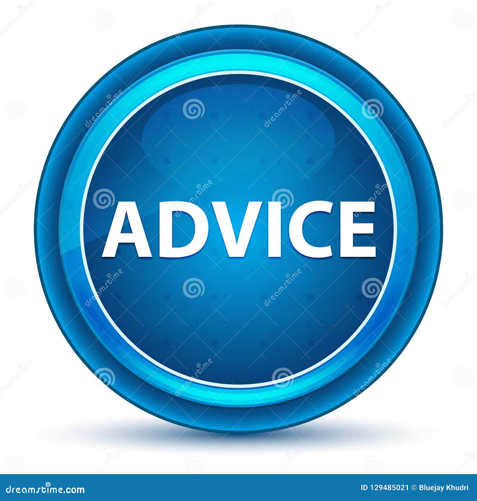 Advice Eyeball Blue Round Button Stock Illustration - Illustration of ...