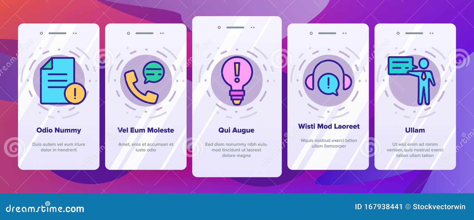 Advice Help Assistant Onboarding Icons Set Vector Stock Vector ...