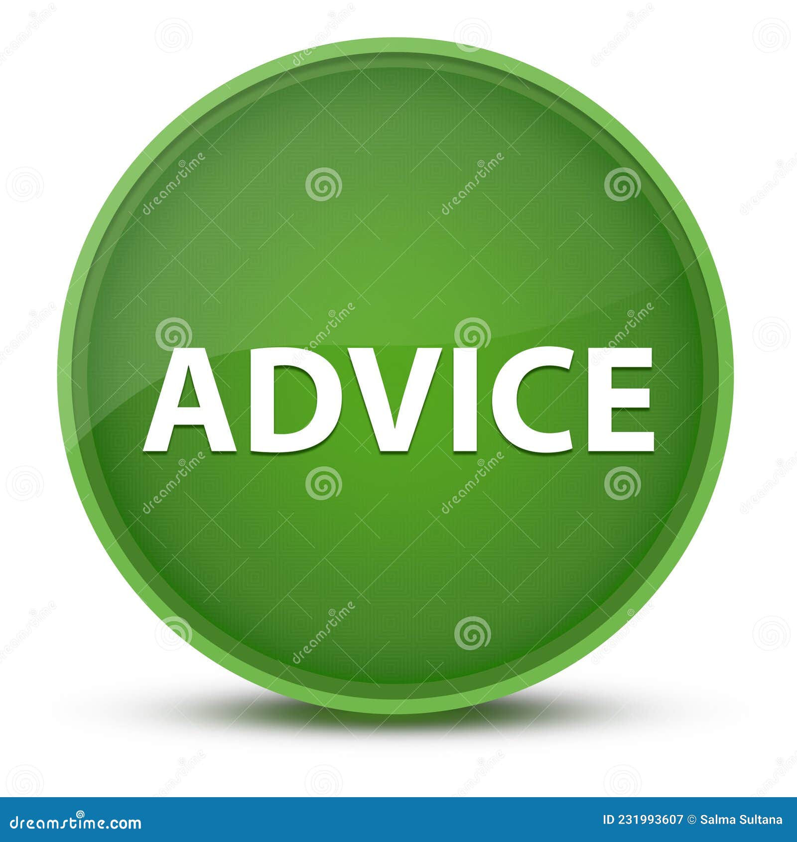 Advice Luxurious Glossy Green Round Button Abstract Stock Illustration ...