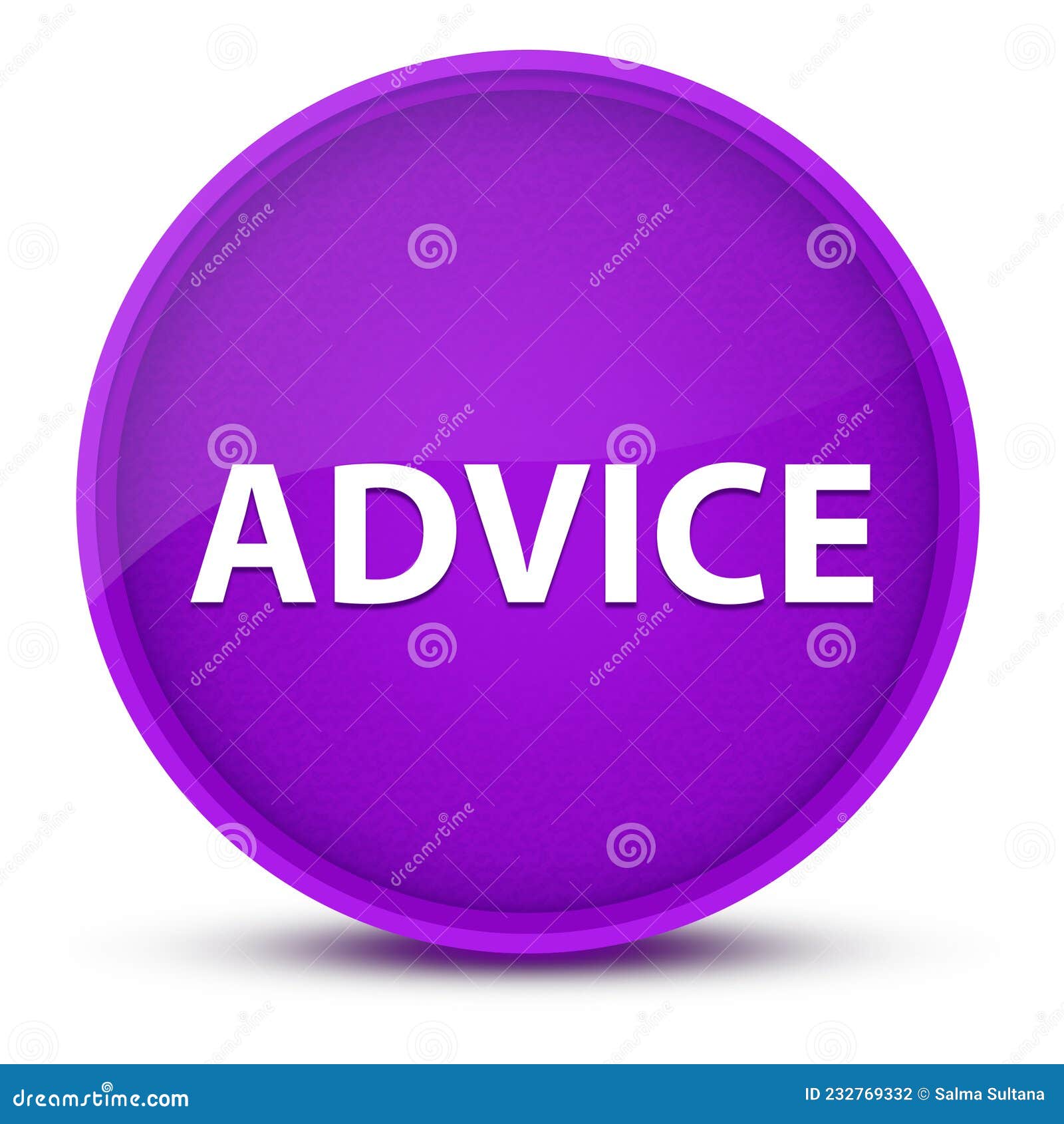 Advice Luxurious Glossy Purple Round Button Abstract Stock Illustration ...
