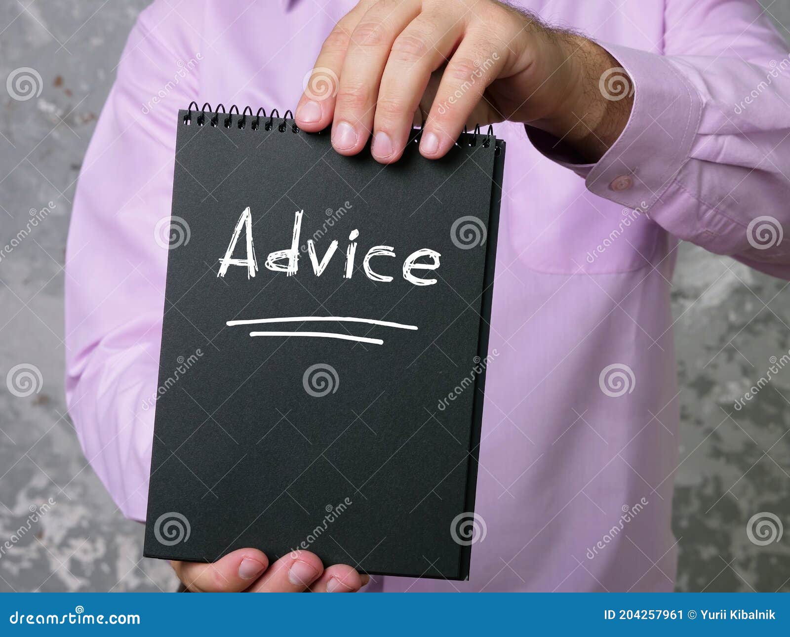 Advice Phrase on the Piece of Paper Stock Image - Image of technology ...