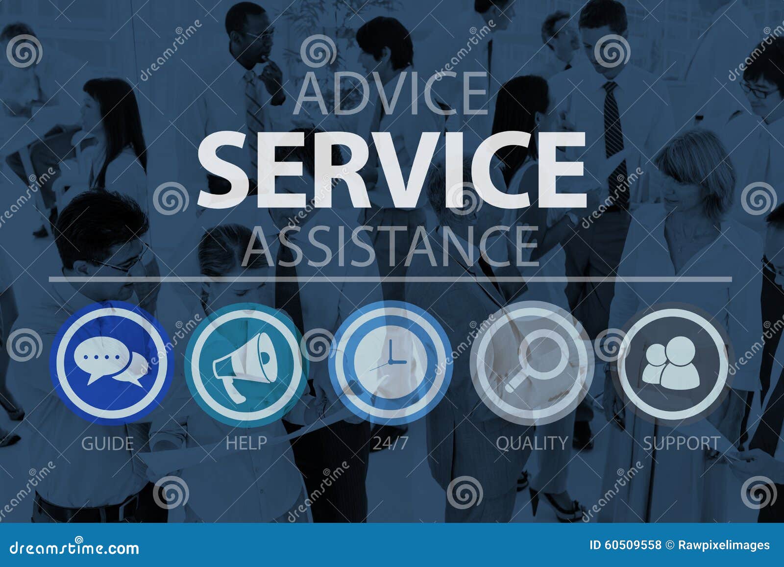 Advice Service Assistance Consultant Support Help Concept Stock Photo ...