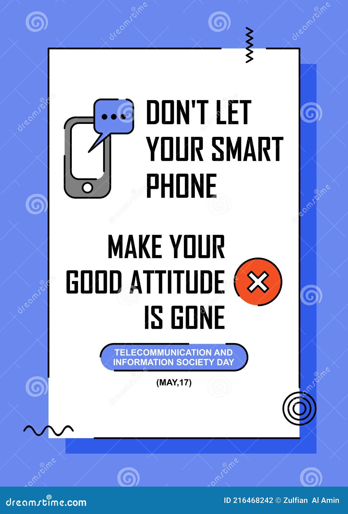 Advice for Smartphone User Poster Design. Stock Vector - Illustration ...
