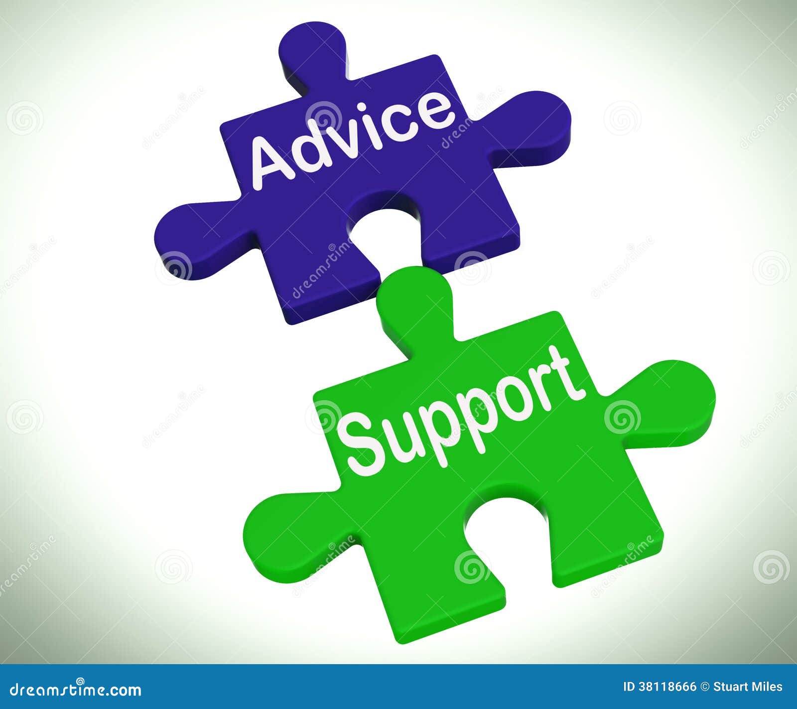 Advice Support Puzzle Means Help Assistance and FAQ Stock Illustration ...