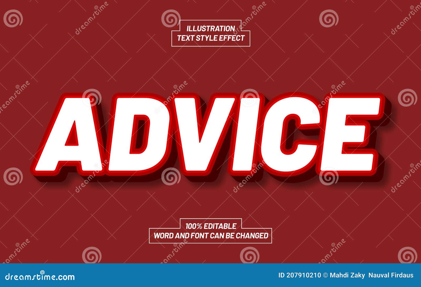 Advice Red Text Style Effect Stock Vector - Illustration of effect ...