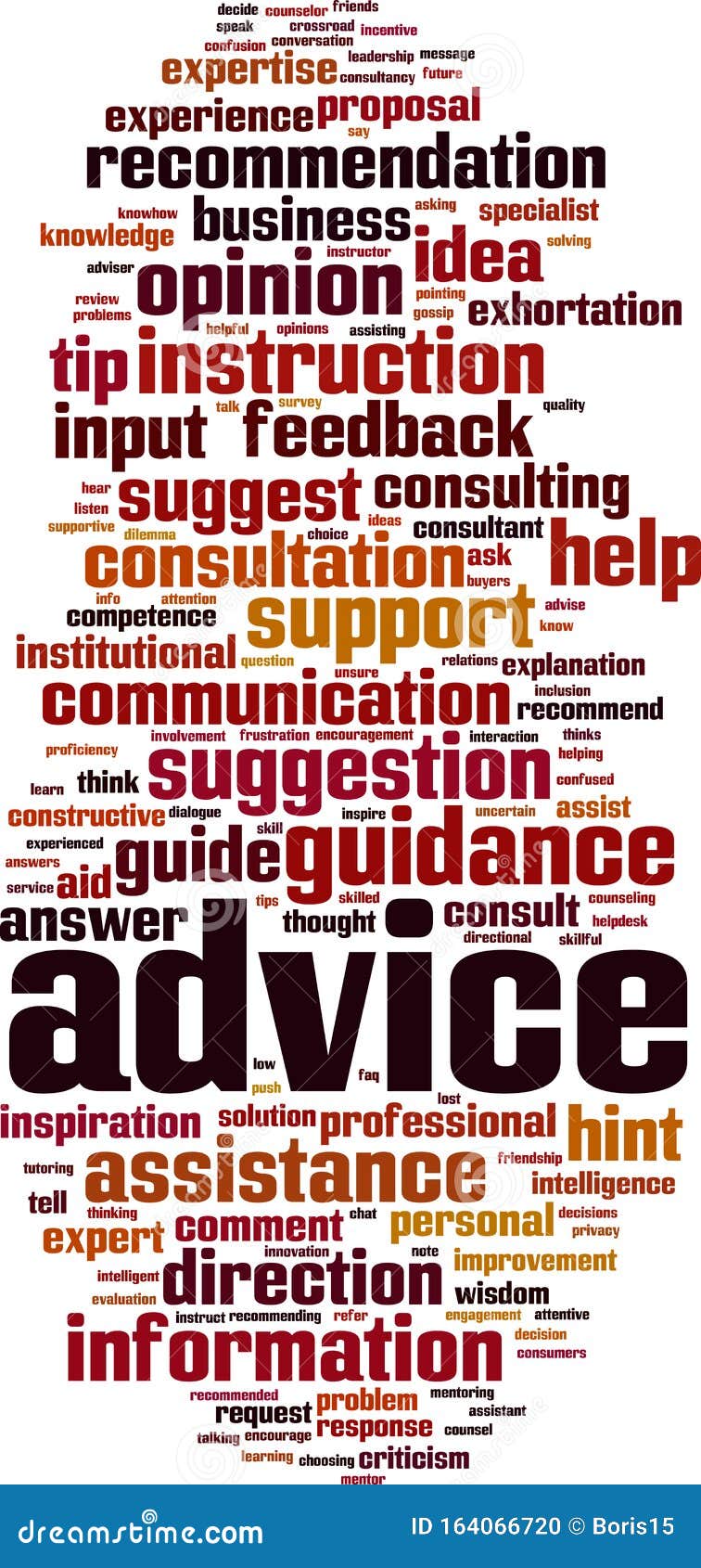 Advice word cloud stock vector. Illustration of institutional - 164066720