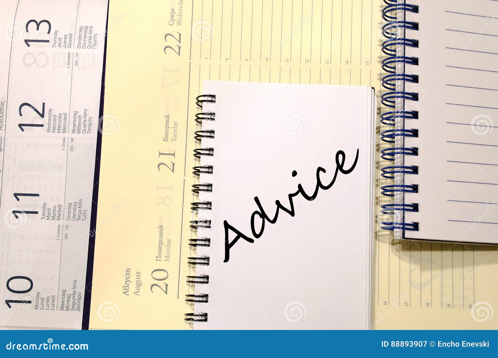 Advice write on notebook stock image. Image of defend - 88893907