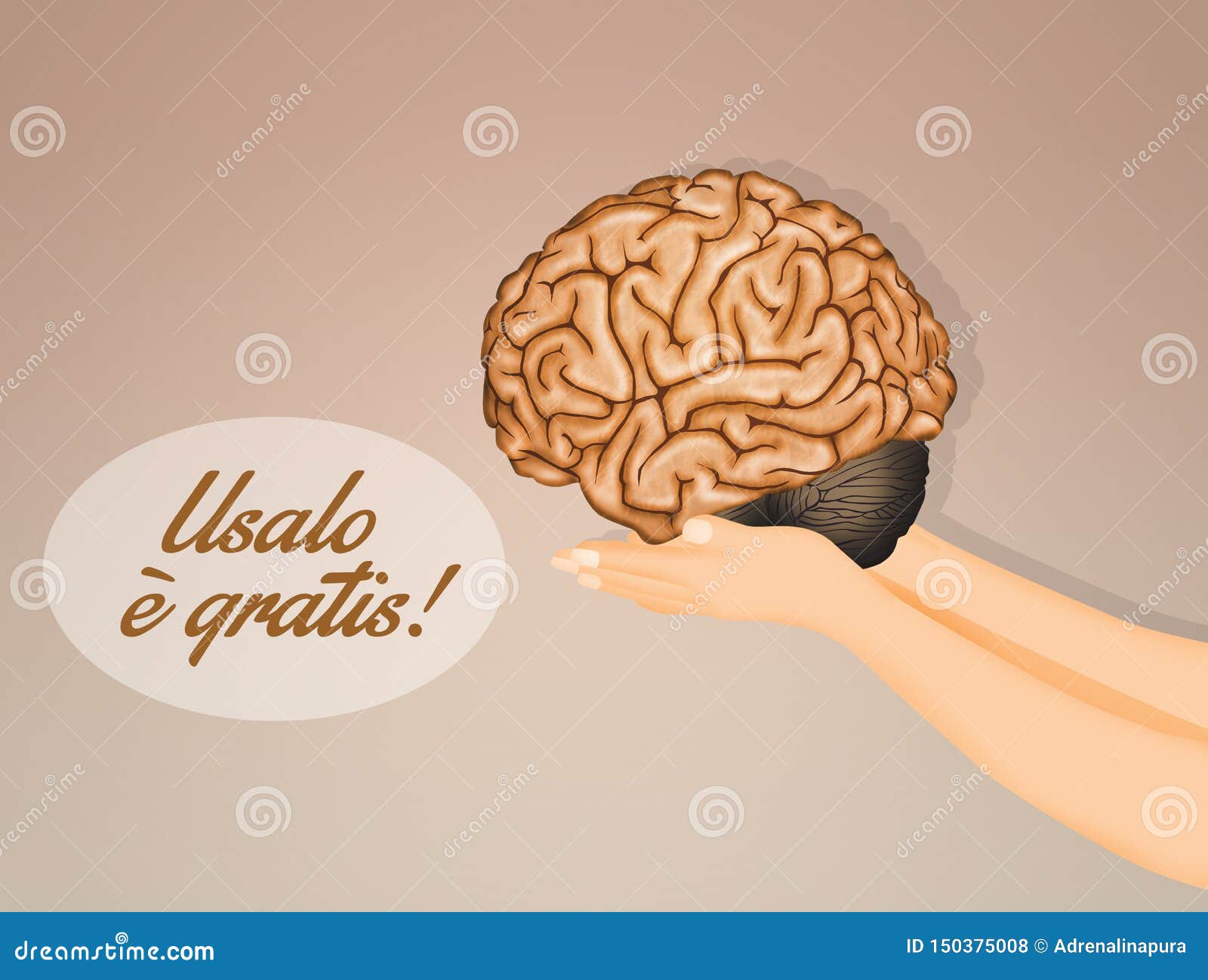 The Advice You Use the Brain Stock Illustration - Illustration of ...
