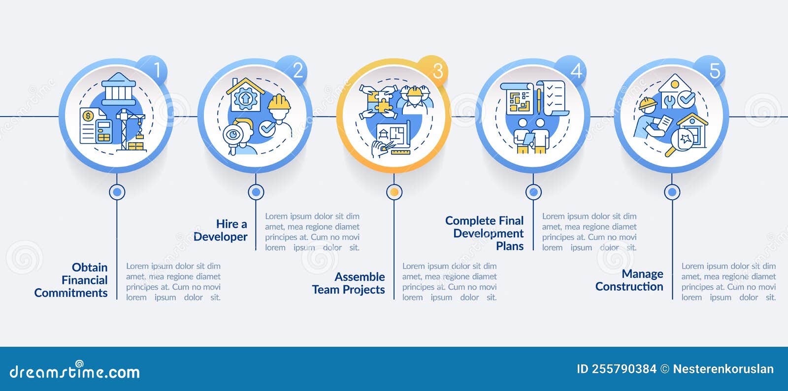 Advices for Housing Development Circle Infographic Template Stock ...