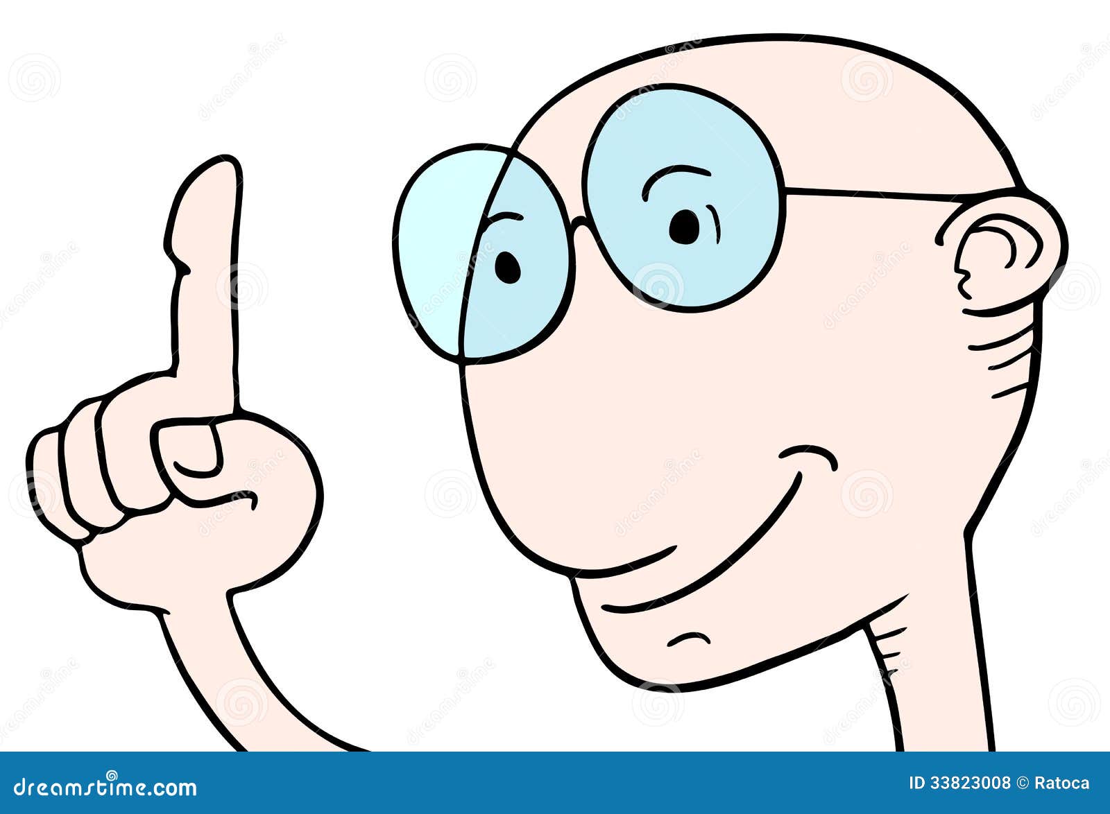 Advise man draw stock vector. Illustration of notice - 33823008