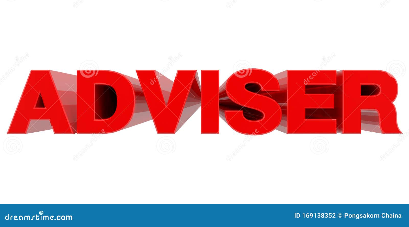 ADVISER Word on White Background 3d Rendering Stock Illustration ...