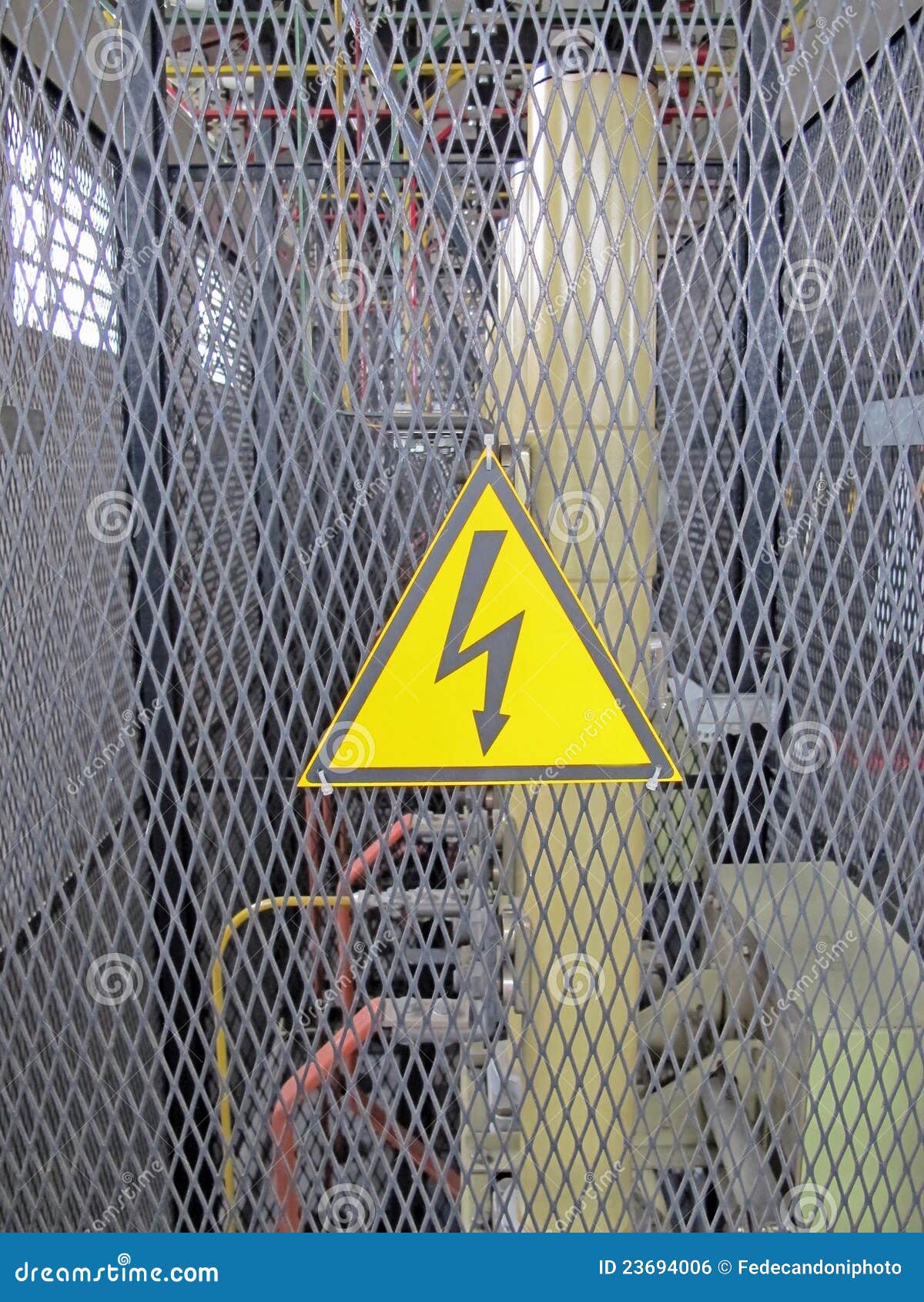 Advisign Attention Signal Danger Electric Stock Photo - Image of high ...