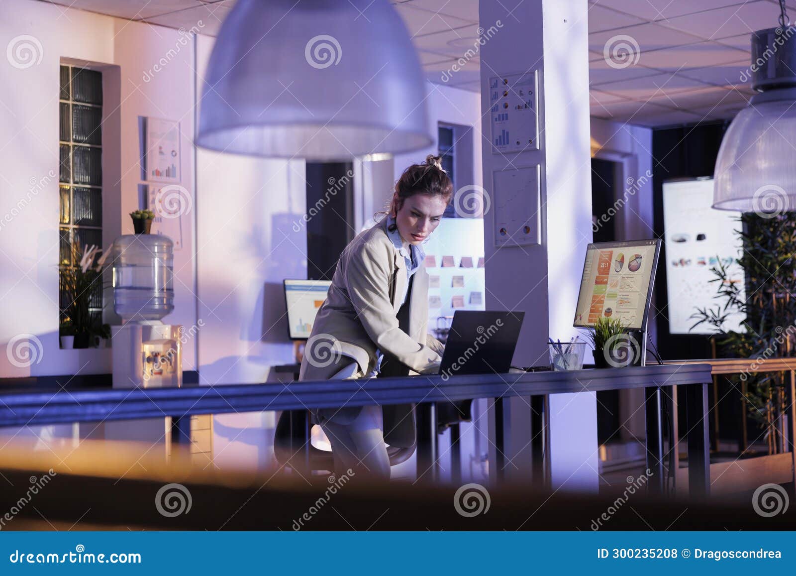 Advisor Agent Checking Financial Report Graph Stock Photo - Image of ...