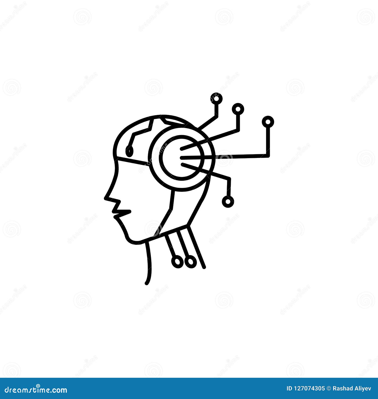 Advisor Robot Machine Concept Line Icon. Simple Element Illustration ...