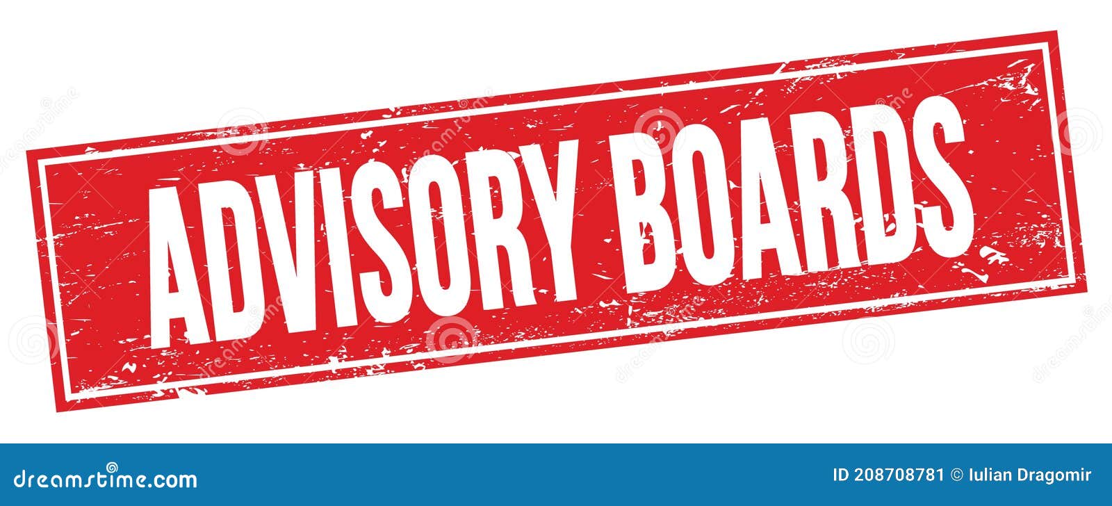 ADVISORY BOARDS Text on Red Grungy Rectangle Stamp Stock Illustration ...