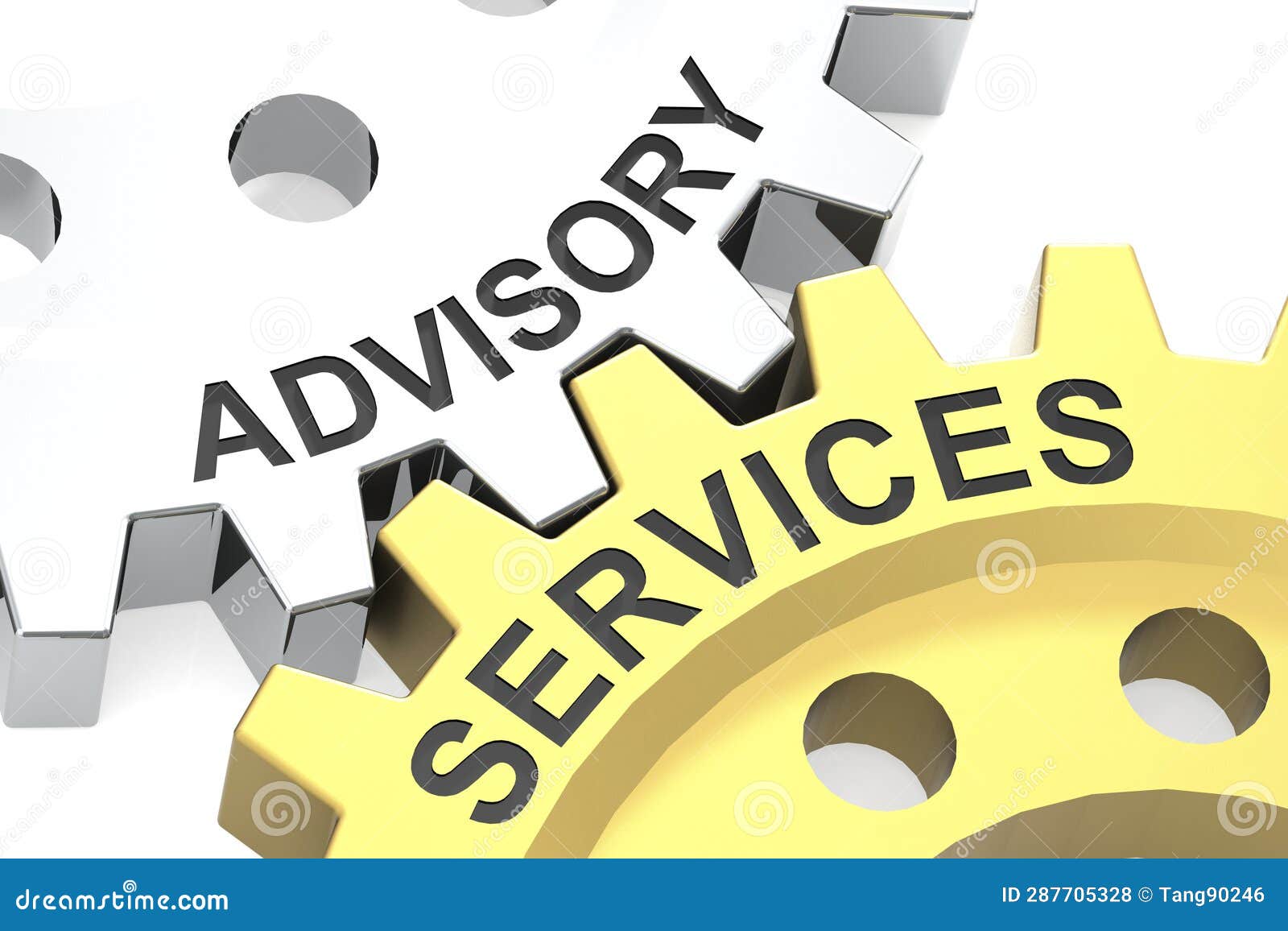 Advisory - 3D Rendering Metal Word On White Background Stock Image ...